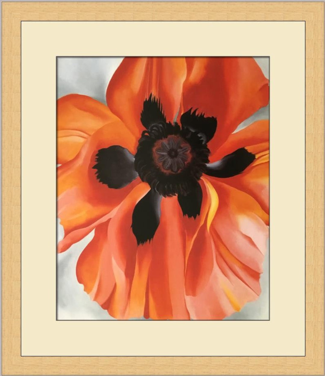 Georgia O'keeffe Red Poppy No. VI Custom Framed Print - Etsy