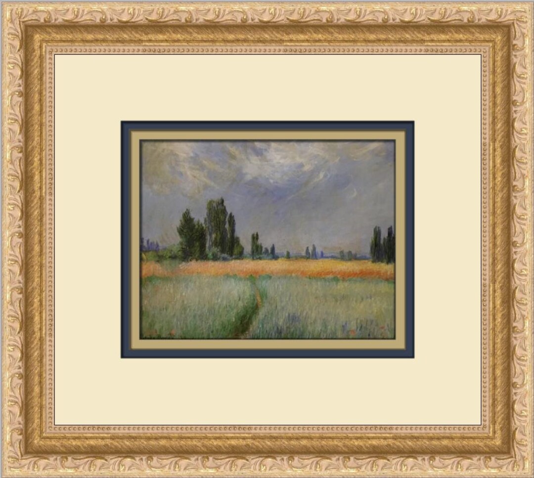 Claude Monet Wheat Field Custom Framed Print - Etsy