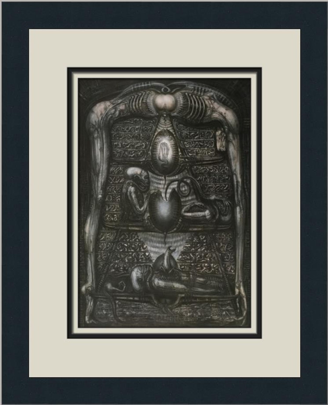 HR Giger H. R. Giger Hieroglyphs Custom Framed Print - Etsy