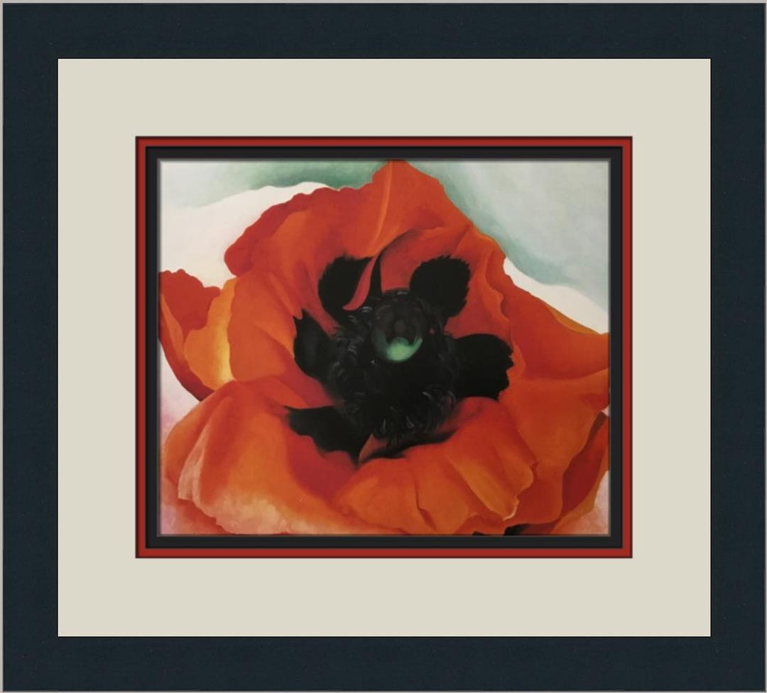 Georgia O'keeffe Poppy Custom Framed Print - Etsy