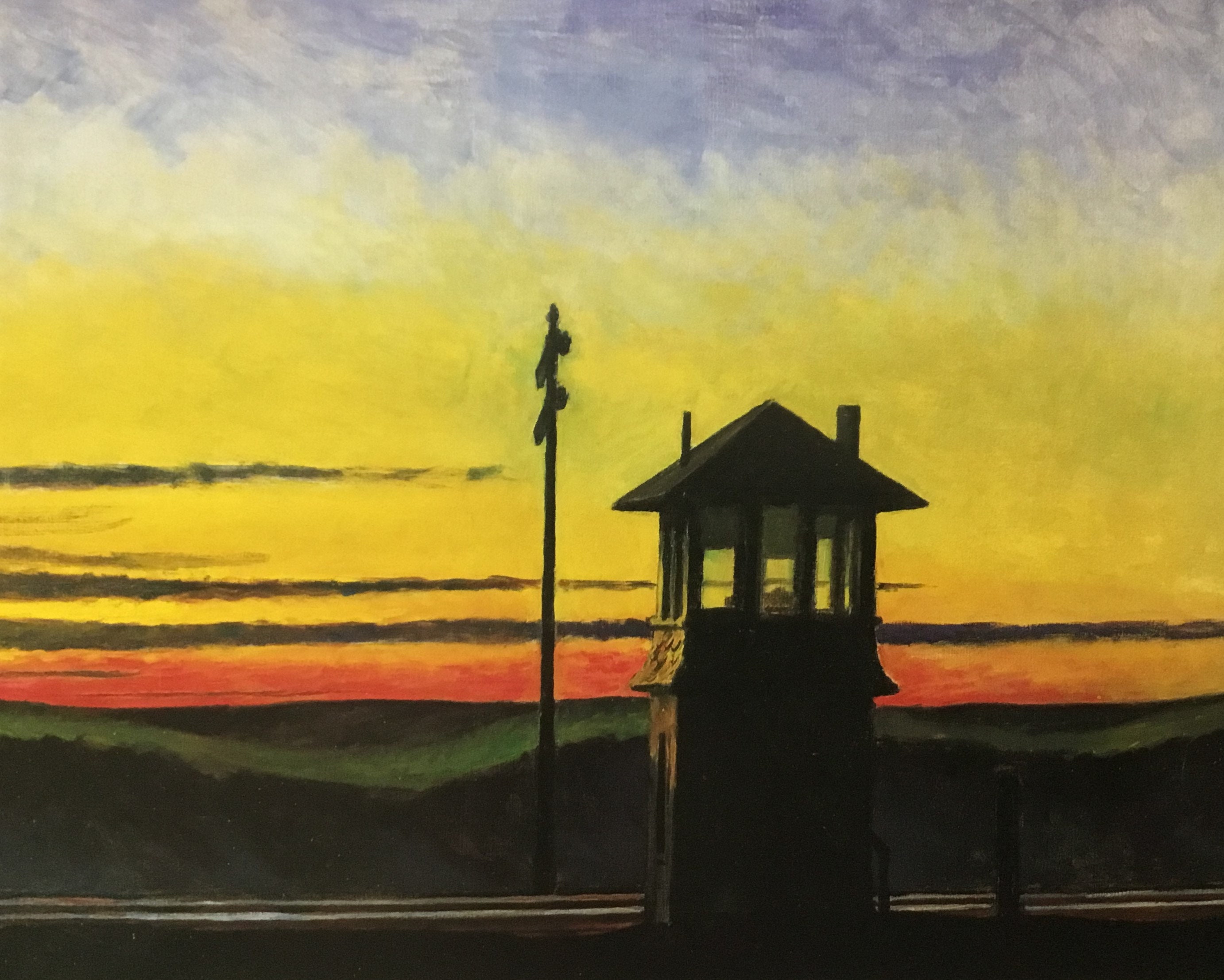 Edward Hopper Railroad Sunset Custom Framed Mini Print - Etsy