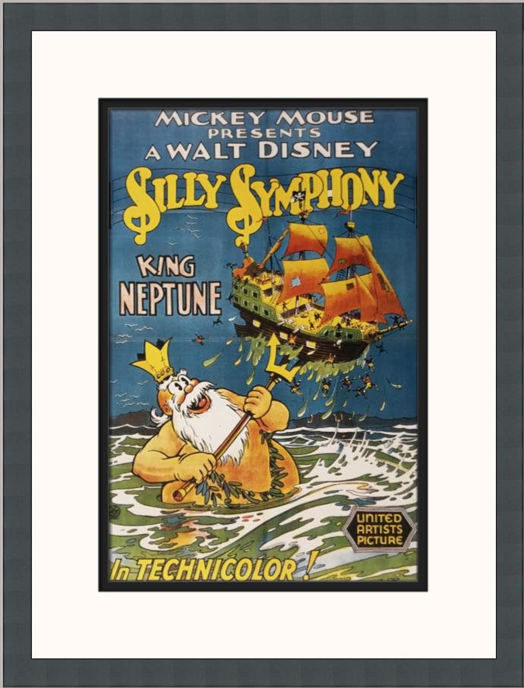 Walt Disney King Neptune Custom Framed Poster Print - Etsy