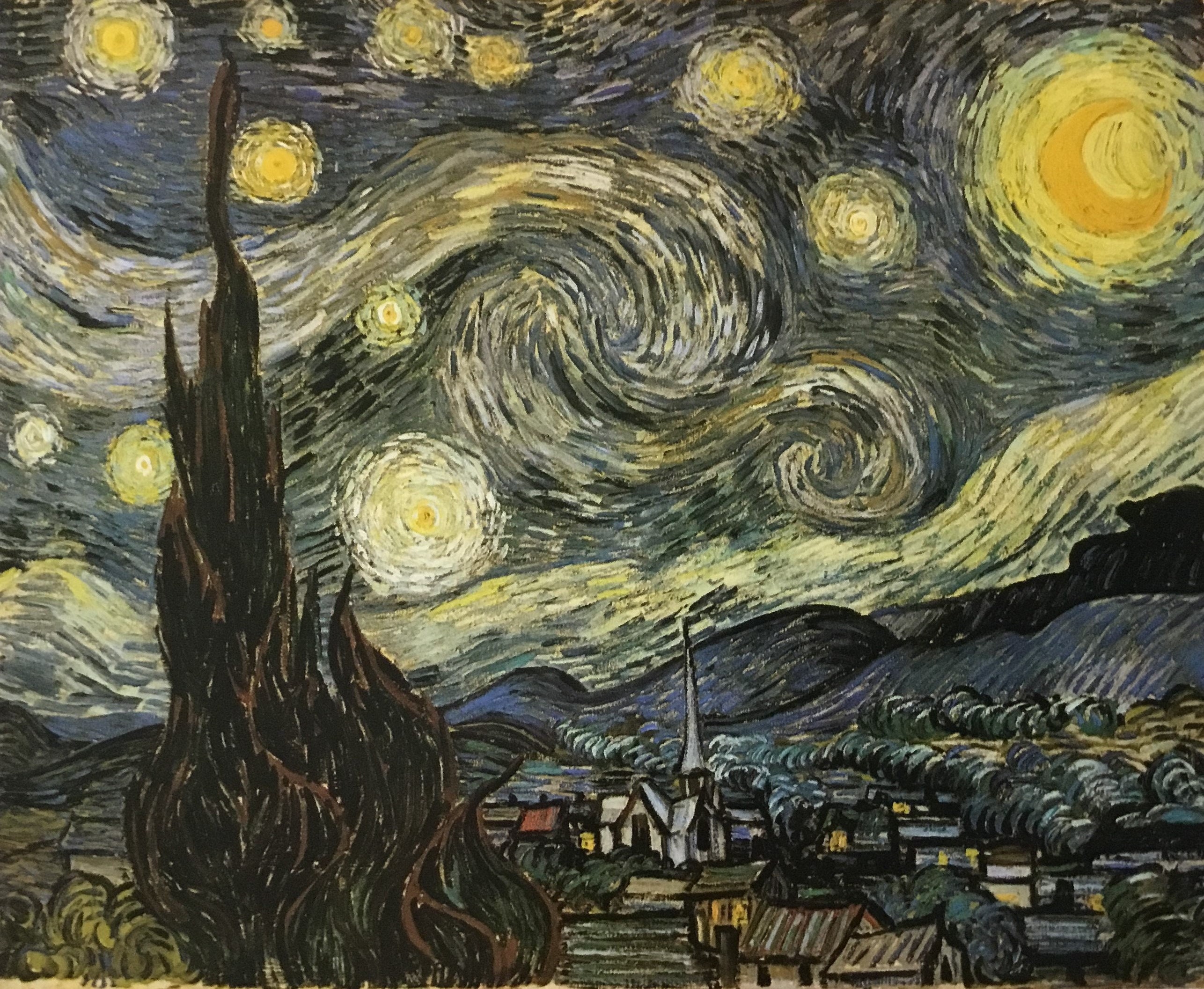 Vincent Van Gogh the Starry Night Custom Framed Print - Etsy