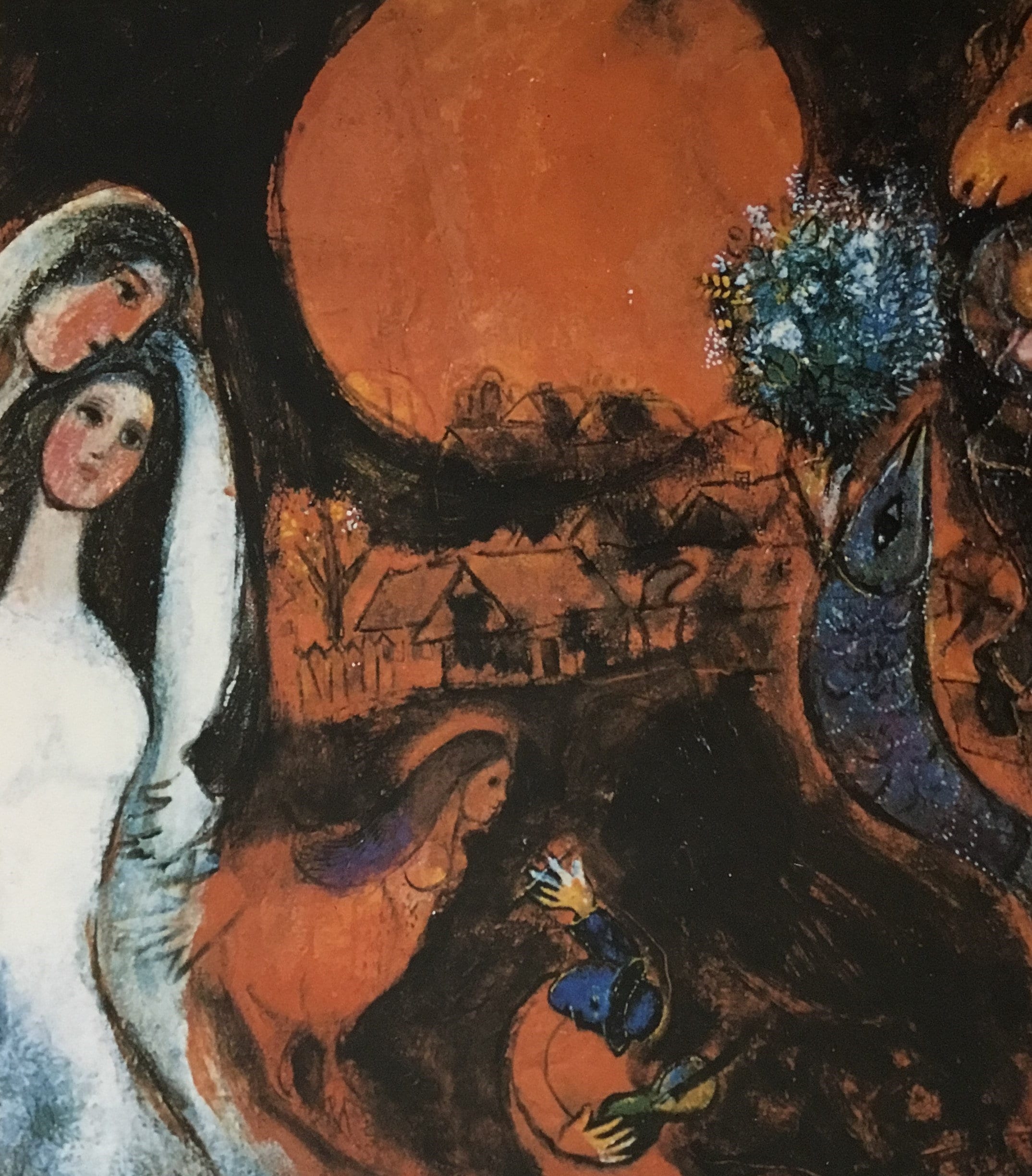 Marc Chagall Village With Dark Sun Custom Framed Print - Etsy