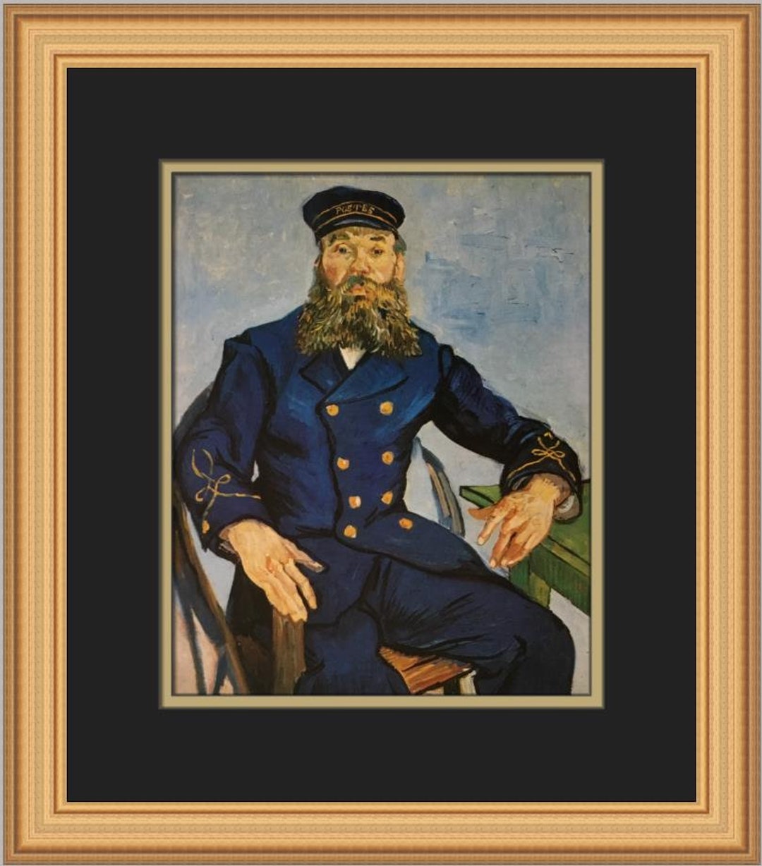 Vincent Van Gogh Joseph Roulin Sitting in a Cane Chair Custom Framed ...