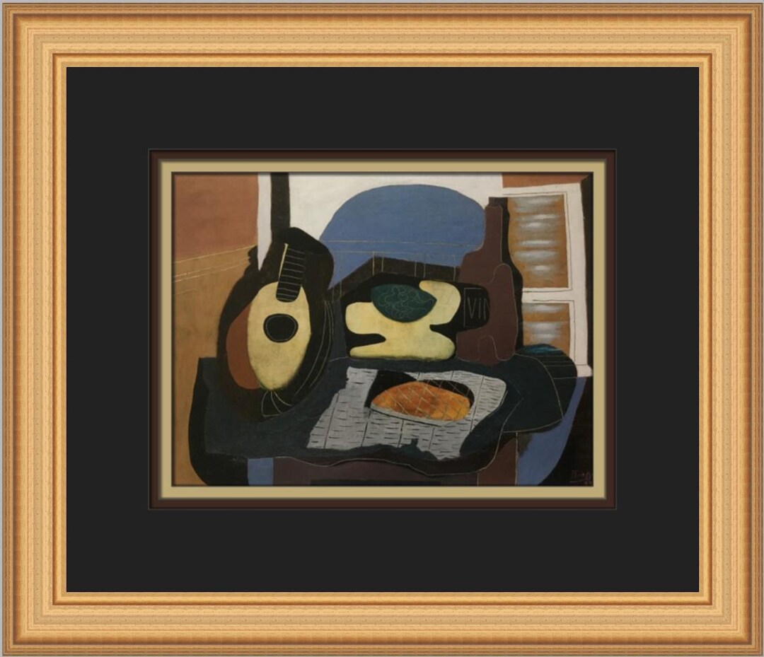 Pablo Picasso Still Life With Mandolin and Galette Custom Framed Print ...