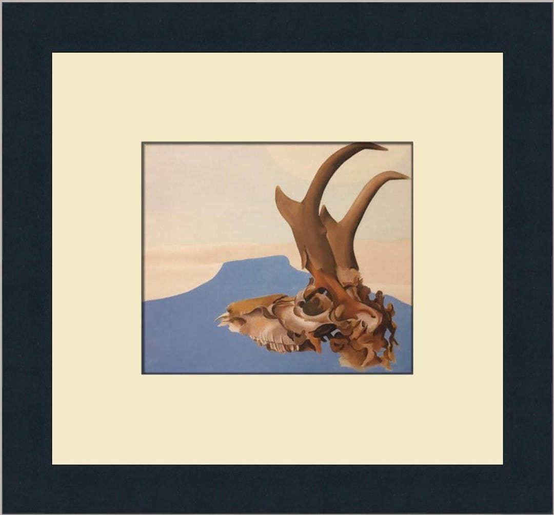 Georgia O'keeffe Antelope Head With Pederna Custom Framed Print - Etsy