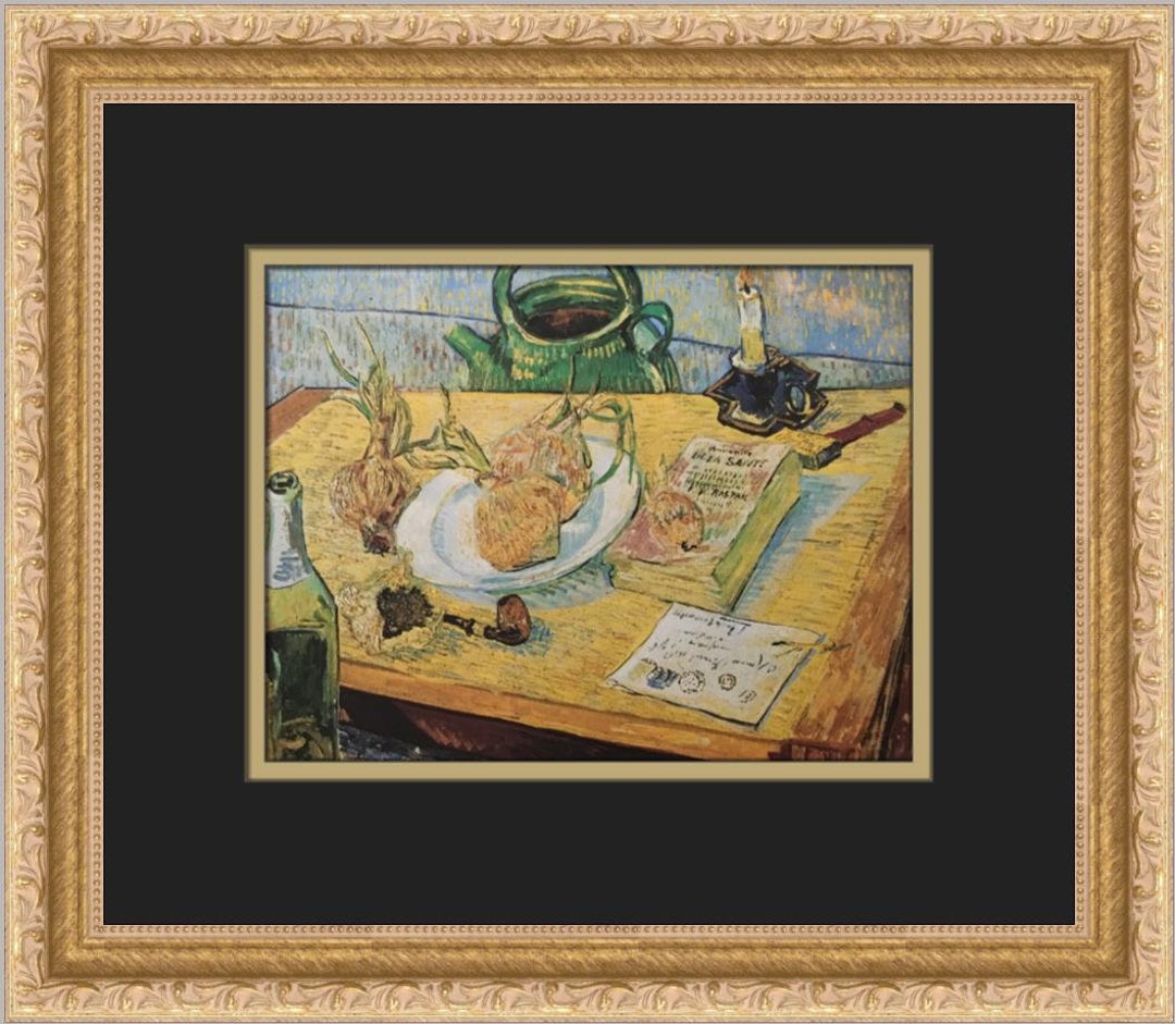 Vincent Van Gogh Plate With Onions and Other Objects Custom Framed ...