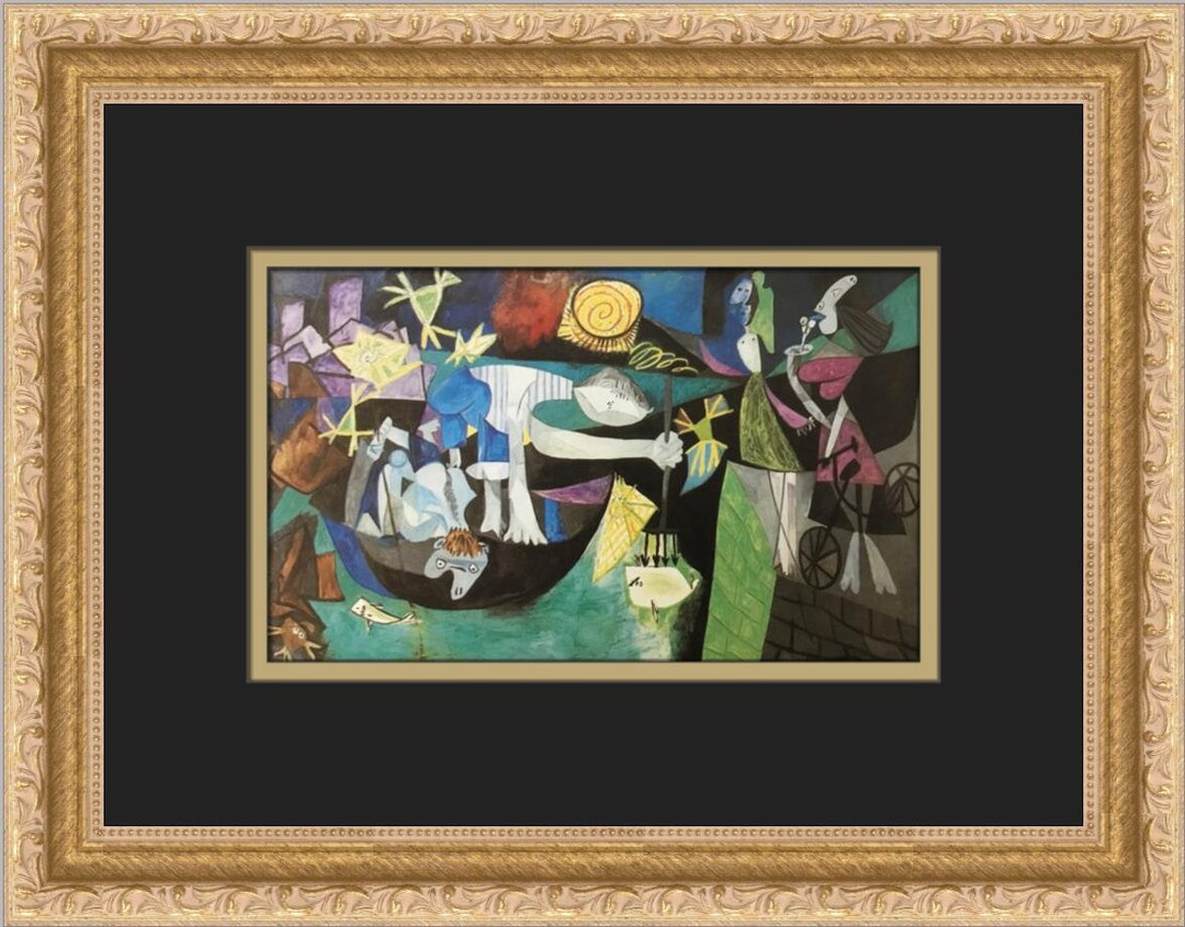 Pablo Picasso Night Fishing at Antibes Custom Framed Print - Etsy