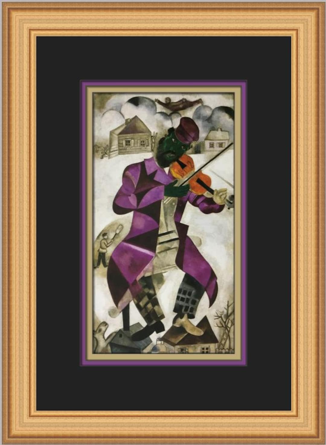 Marc Chagall the Green Violinist Custom Framed Print - Etsy