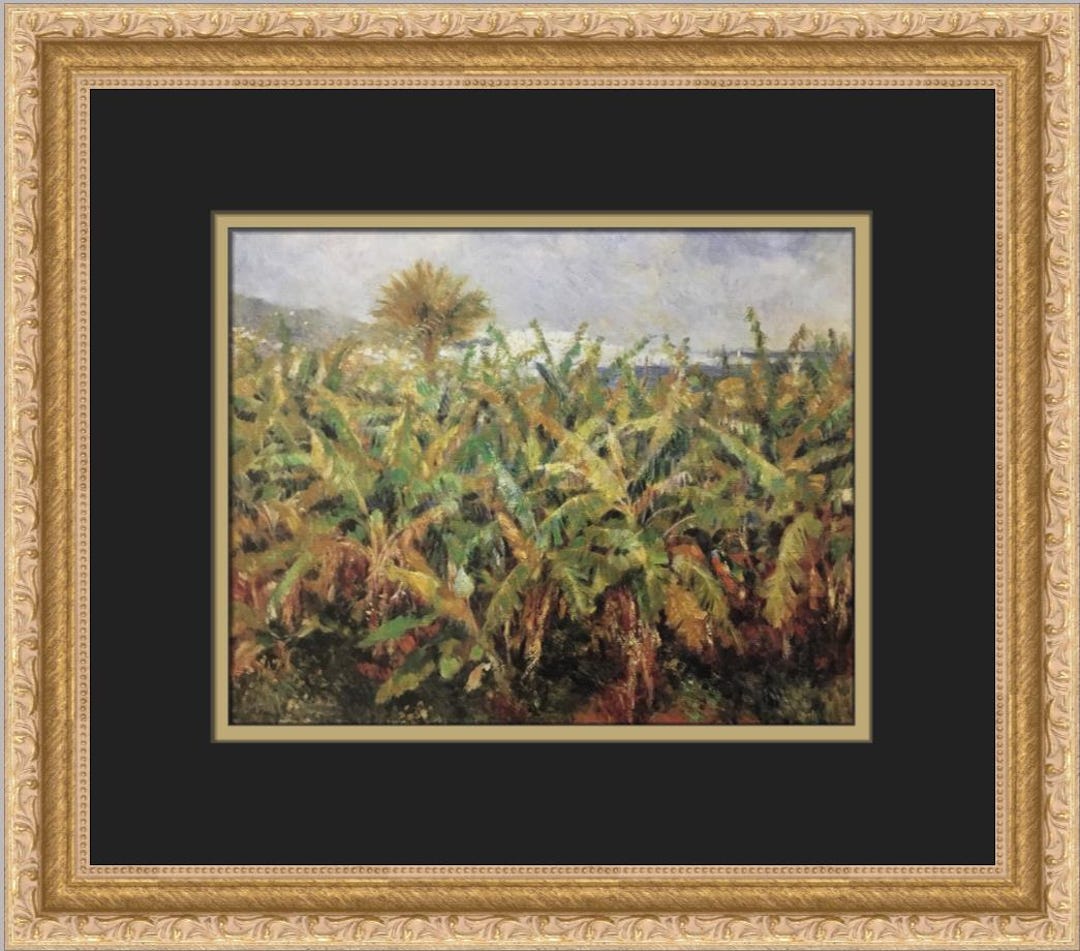 Pierre-auguste Renoir Field of Banana Trees Custom Framed Print - Etsy