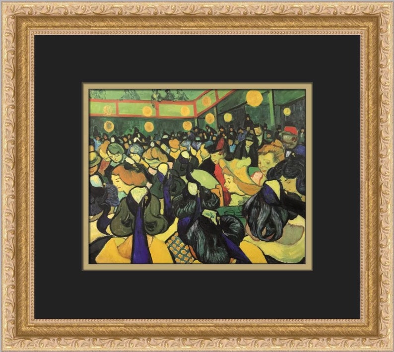 Vincent Van Gogh the Dance Hall at Arles Custom Framed Print - Etsy