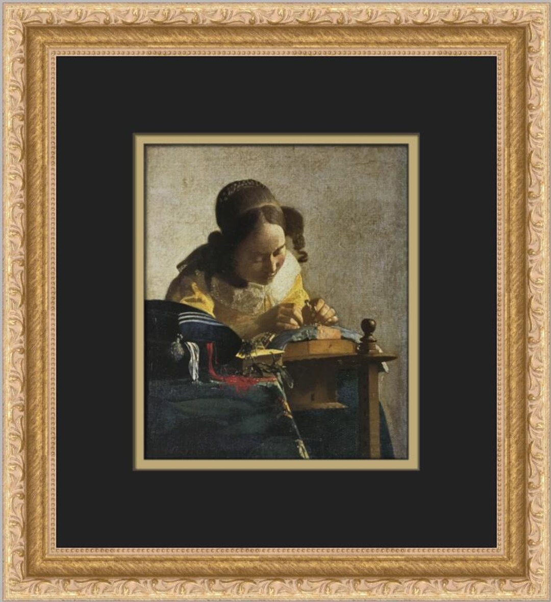 Jan Vermeer the Lacemaker Custom Framed Print - Etsy