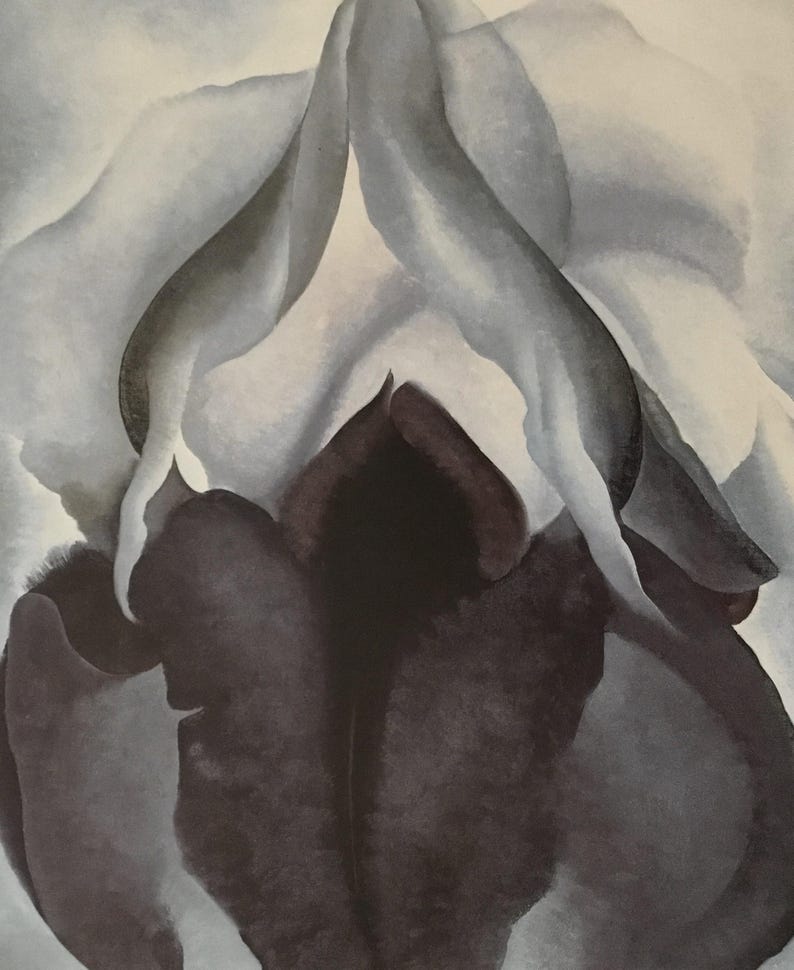 Georgia O'keeffe Black Iris III Custom Framed Print - Etsy