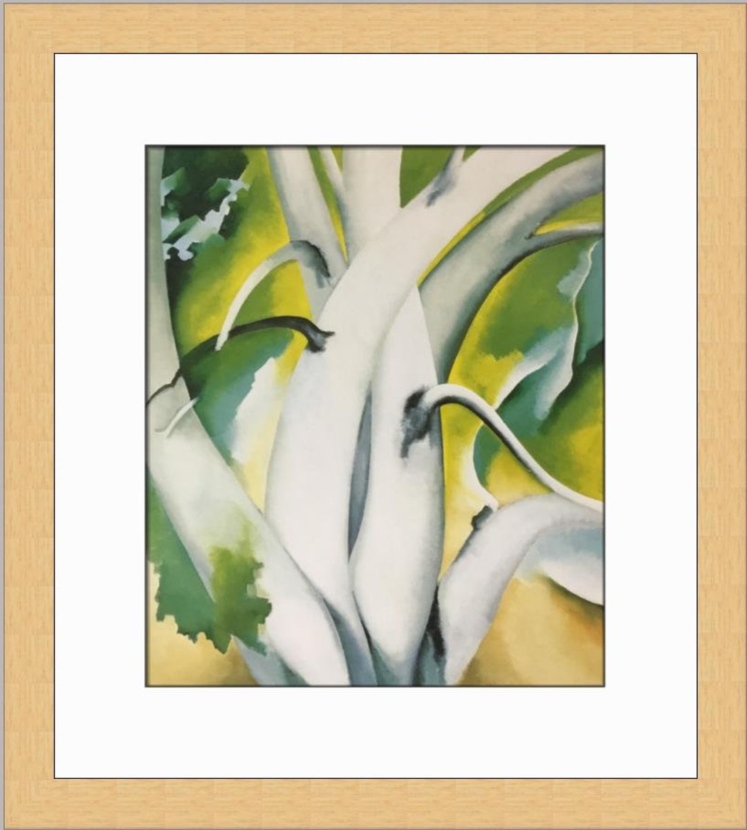 Georgia O'keeffe White Birch Lake George Custom Framed Print - Etsy