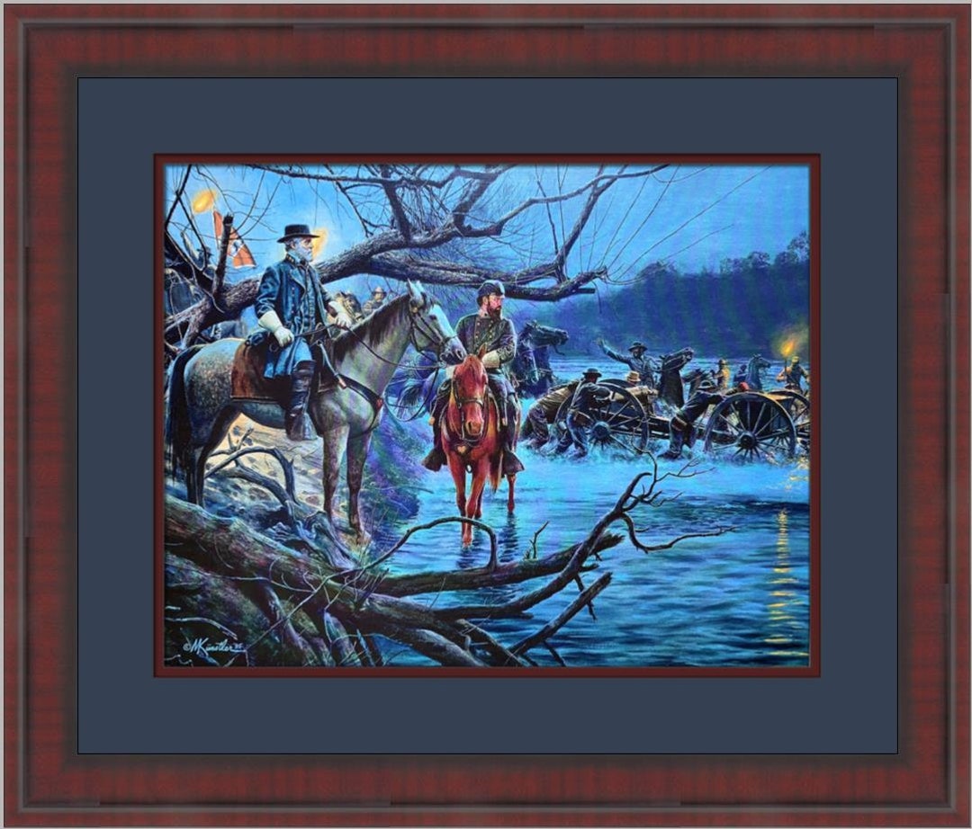 Mort Kunstler Civil War Night Crossing Custom Framed Print - Etsy