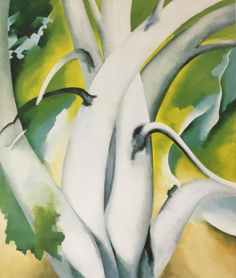 Georgia O'keeffe White Birch Lake George Custom Framed Print - Etsy