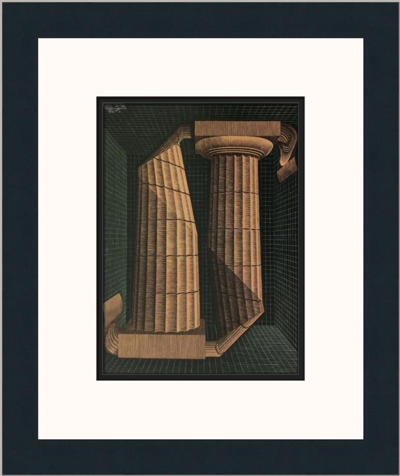 M.C. Escher MC Escher Doric Columns Custom Framed Print - Etsy