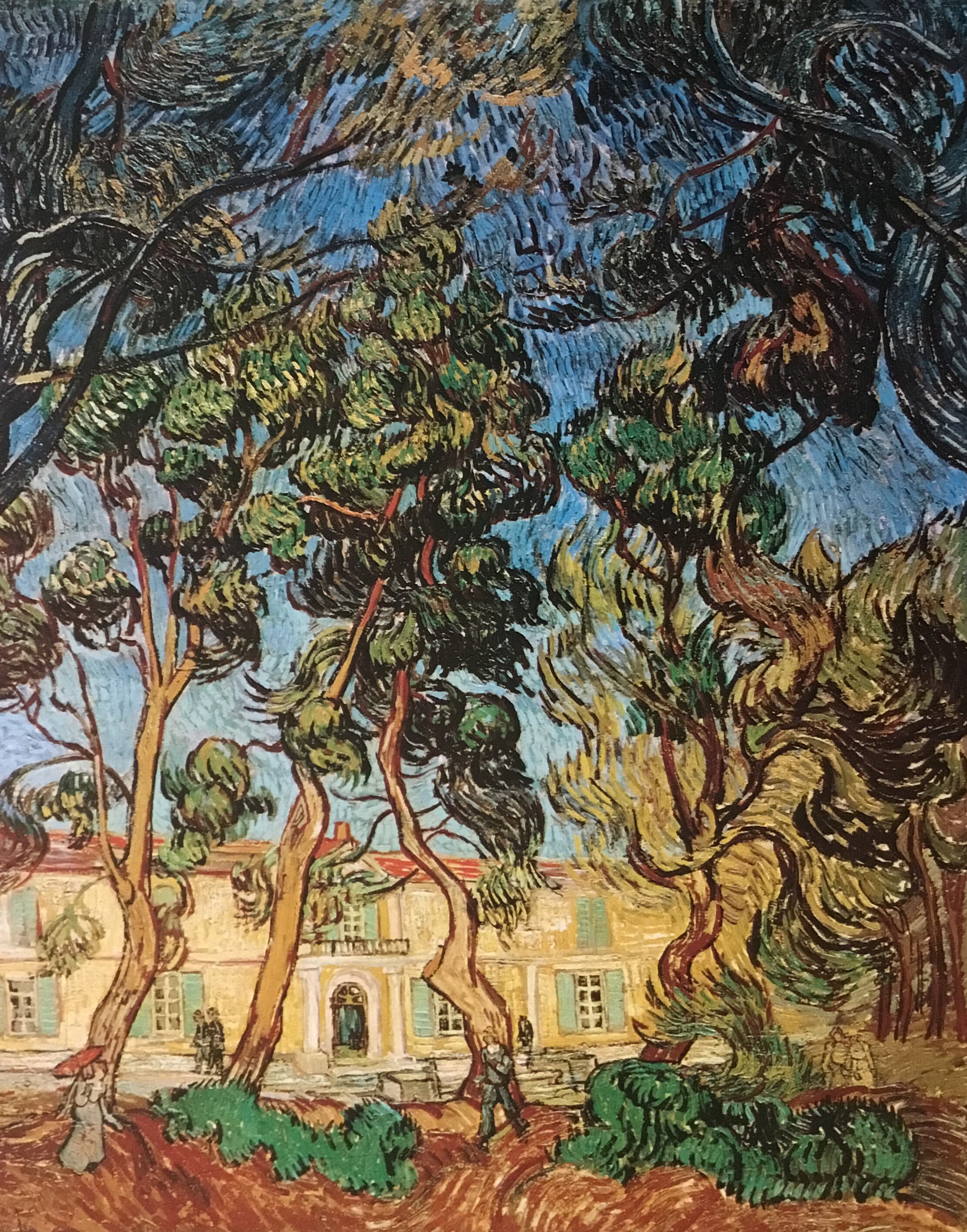 Vincent Van Gogh Trees in Front of the Asylum Custom Framed Print - Etsy