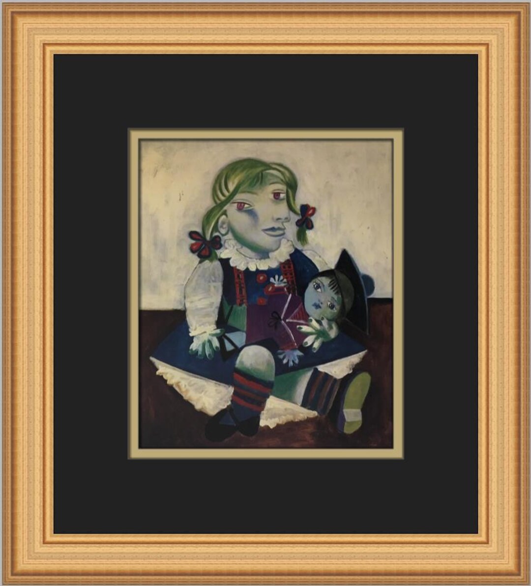 Pablo Picasso Portrait of Maya With a Doll Custom Framed Print - Etsy