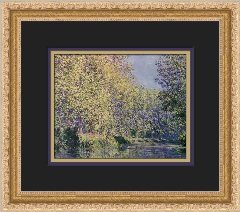Claude Monet A Bend in the Epte River Near Giverny Custom Framed Print ...