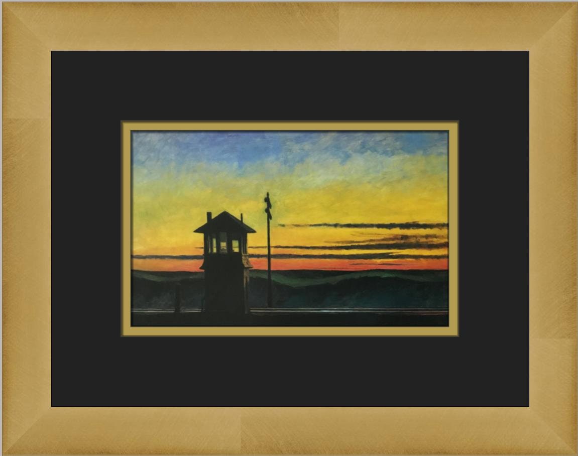 Edward Hopper Railroad Sunset Custom Framed Print - Etsy