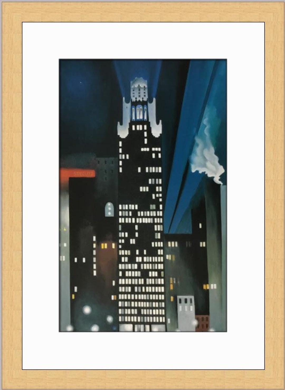 Georgia O'keeffe Radiator Building at Night New York Custom Framed ...