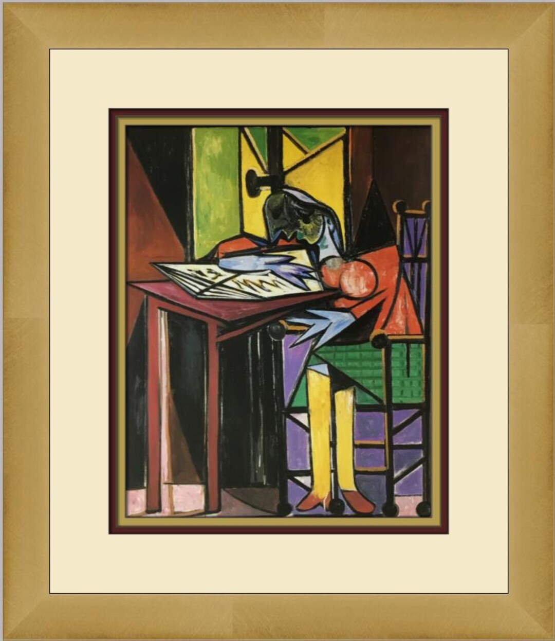 Pablo Picasso Woman Reading Custom Framed Print - Etsy