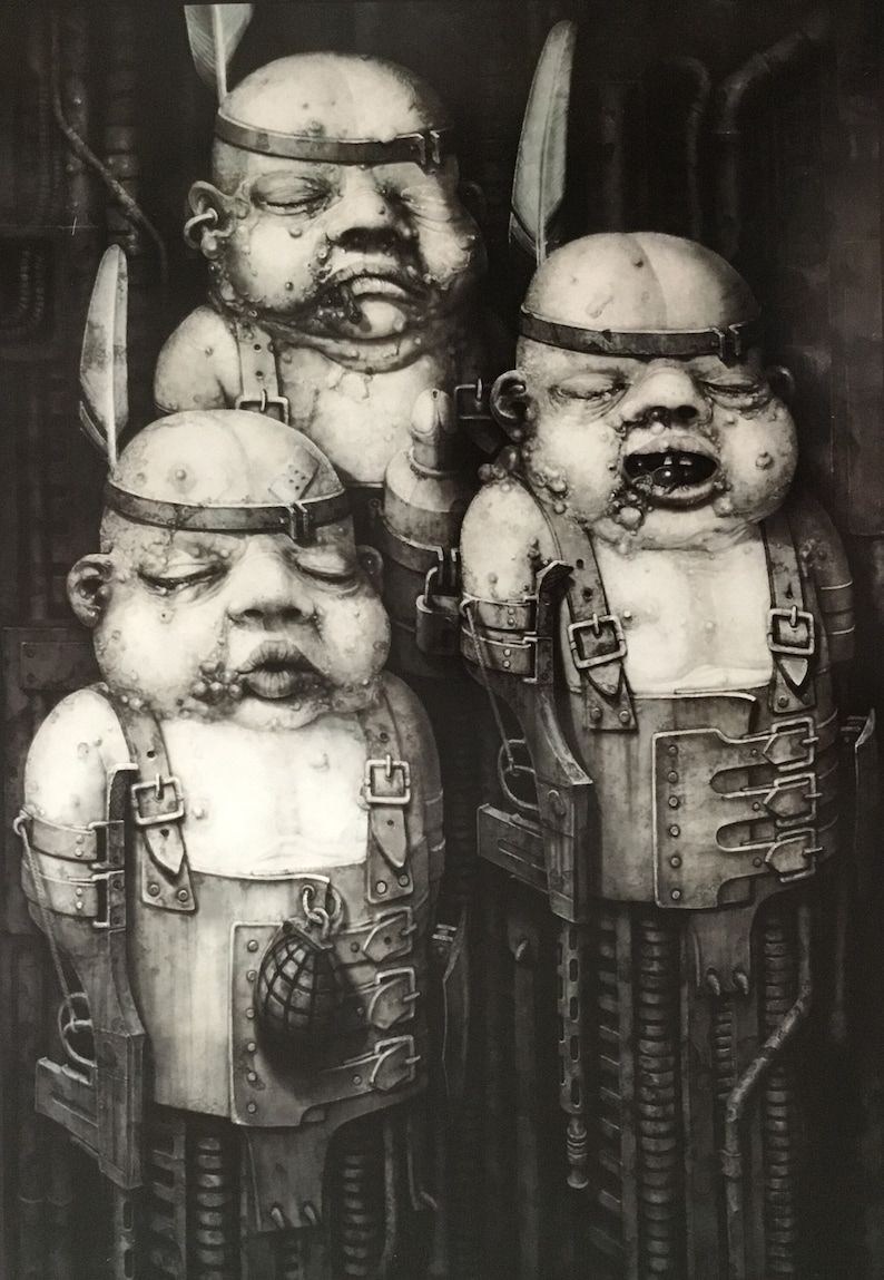 HR Giger H. R. Giger Biomechanoid I Custom Framed Print - Etsy Canada