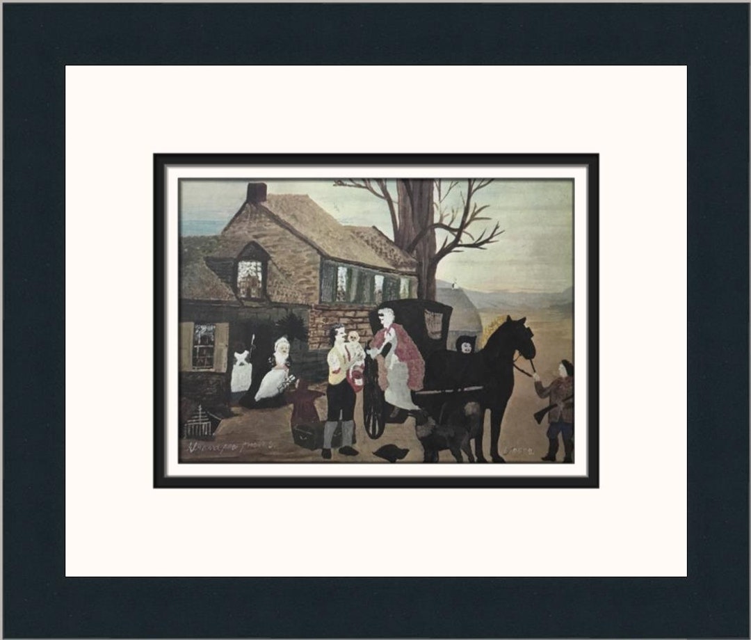 Grandma Moses Home for Thanksgiving Custom Framed Print - Etsy