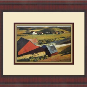 Edward Hopper Cobb's Barn and Distant Houses Custom Framed Print - Etsy