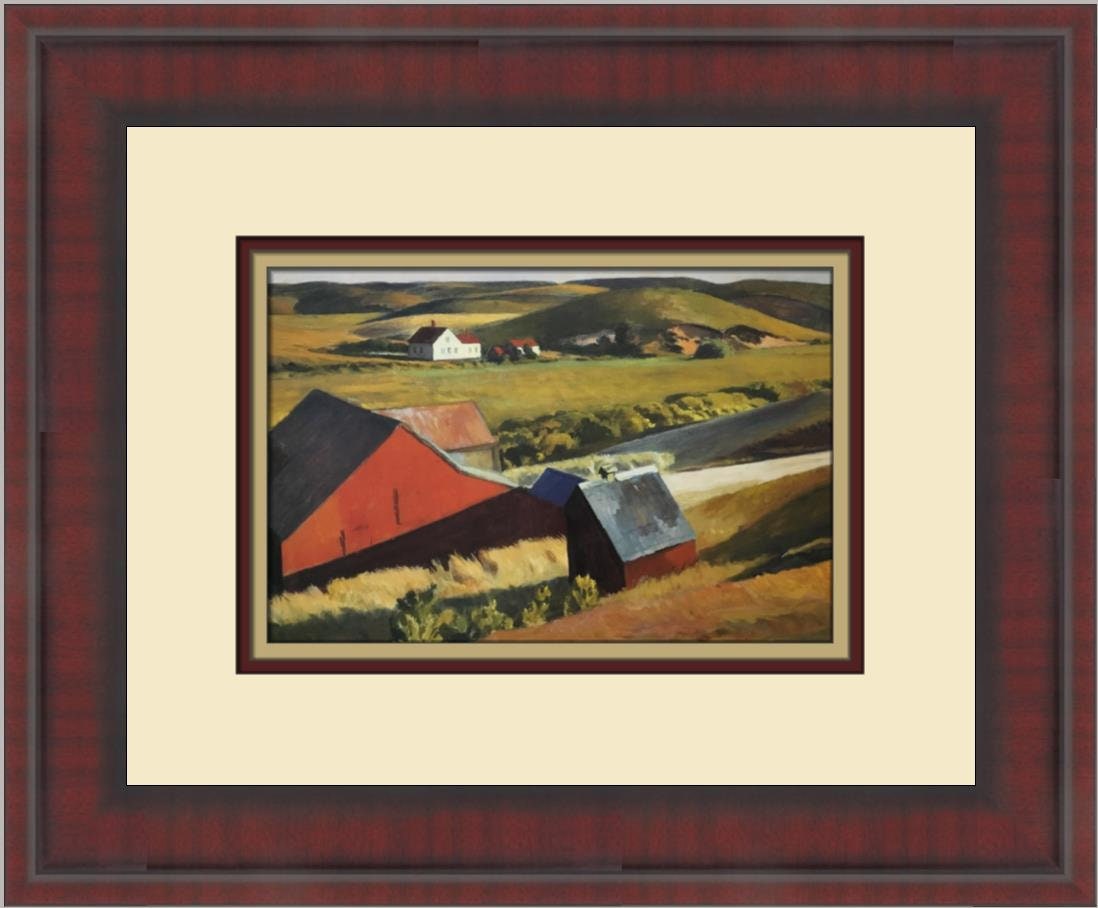 Edward Hopper Cobb's Barn and Distant Houses Custom Framed Print - Etsy