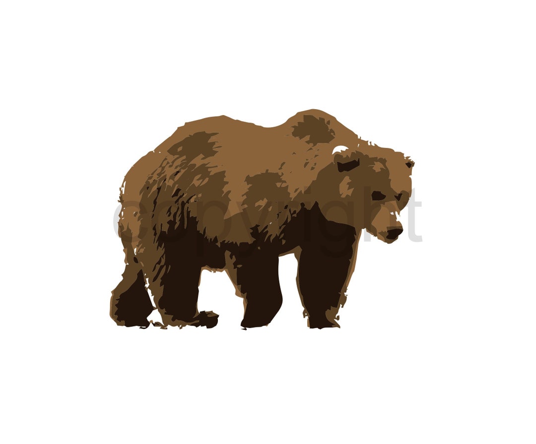 Brown Bear Clipart Printable Cutable Svg Png Pdf Digital File - Etsy