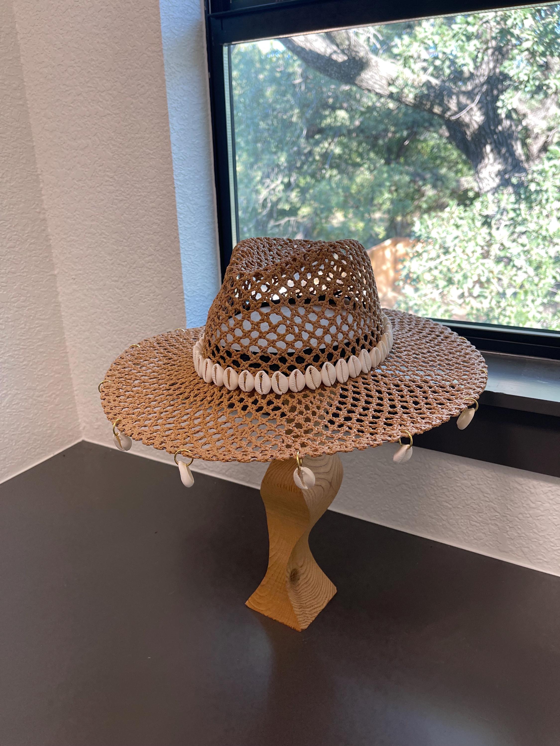 Straw Cowgirl Hat: Raffia Western Hat With Cowrie Shell Trim - Etsy