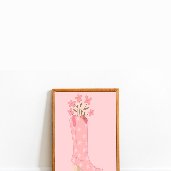 Pink Cowboy Boot Vase - Etsy