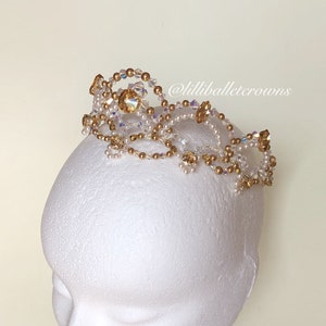 RAYMONDA BALLET TIARA, Ballet Headpiece, Cristal and Gold Tiara ...