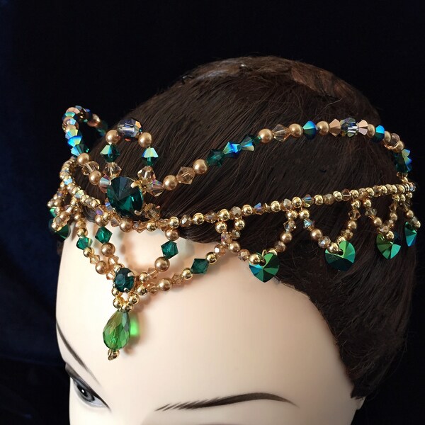 Green Headpiece - Etsy