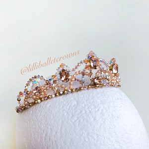 BALLET DIADEM, PEACH Ballet Tiara, Fairy Tiara, Swarovski Tiara, Peach ...