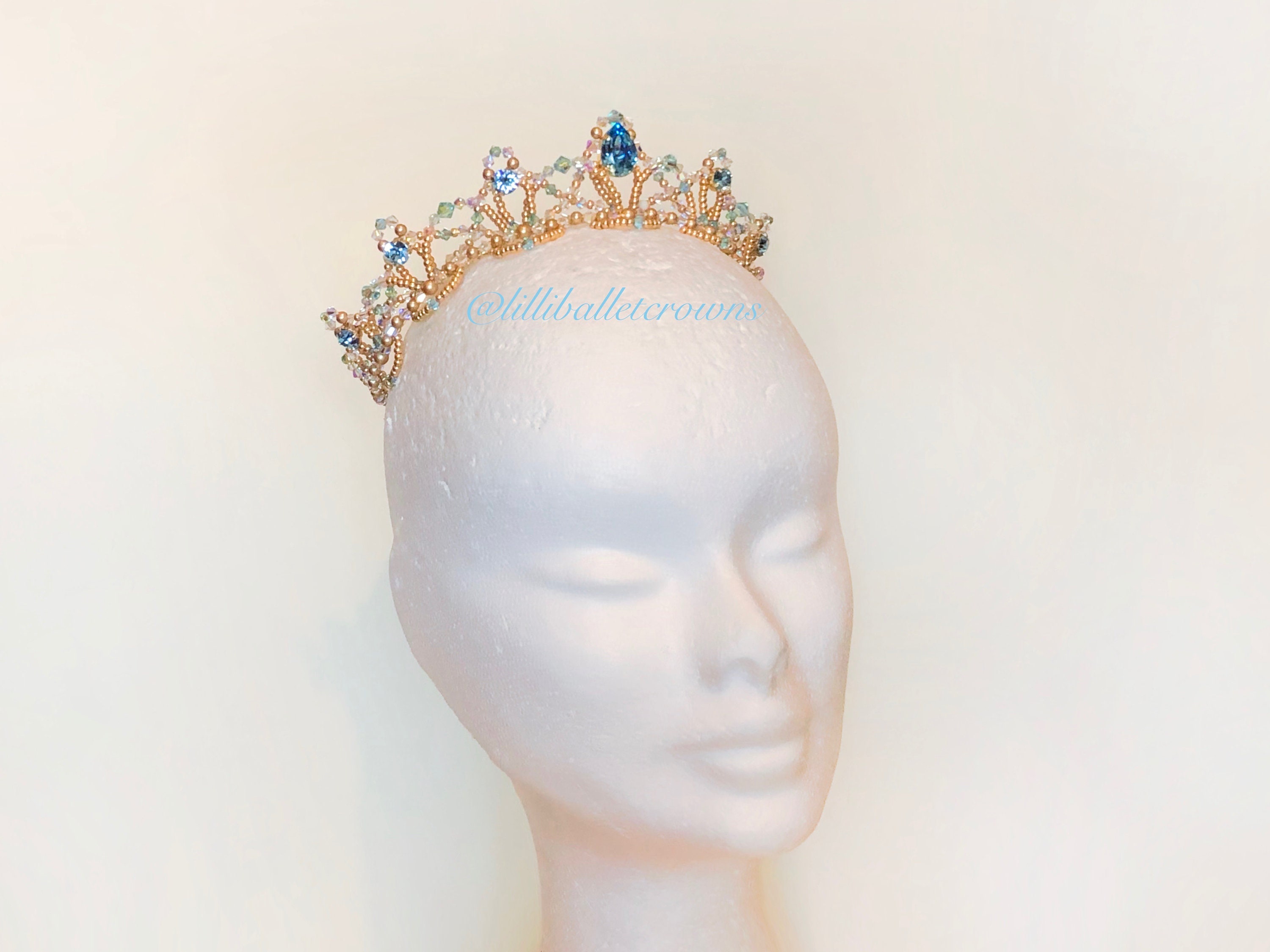 BALLET TIARA Swarovski tiara BALLET Headpiece Blue bird | Etsy