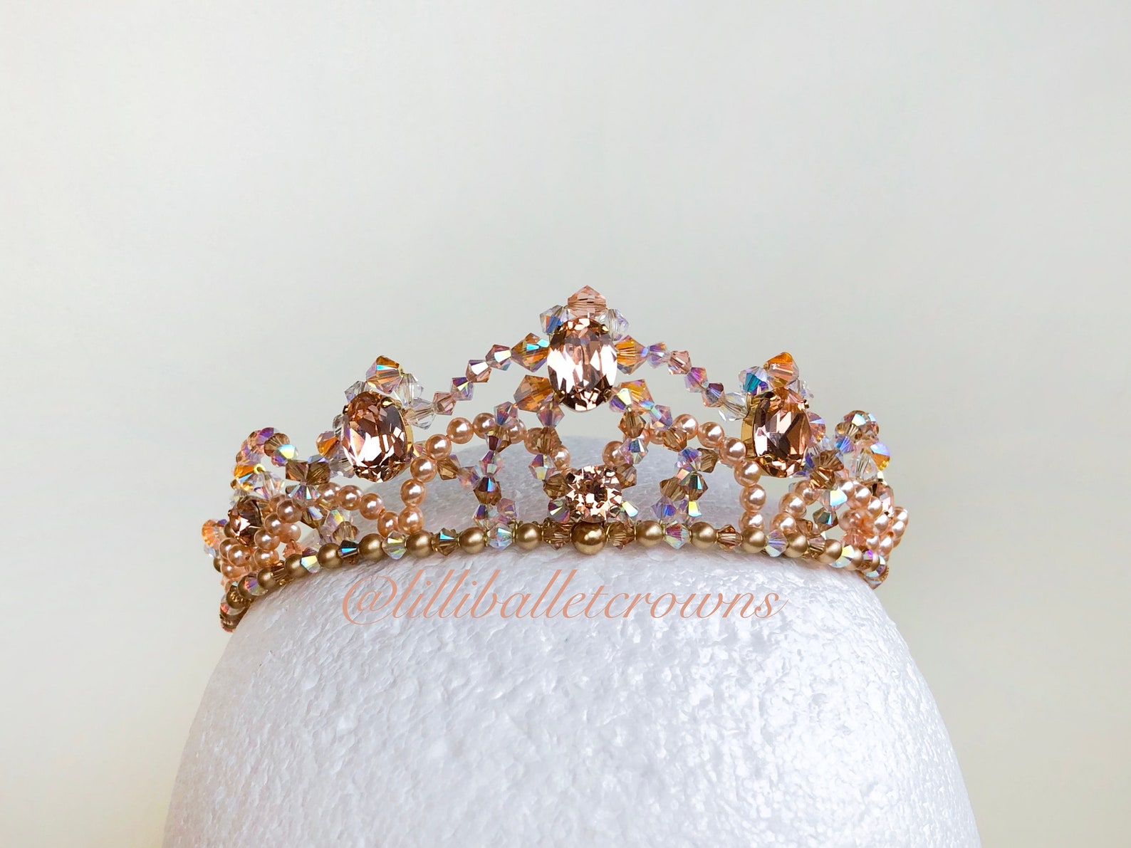 BALLET DIADEM PEACH Ballet Tiara Fairy Tiara Swarovski | Etsy