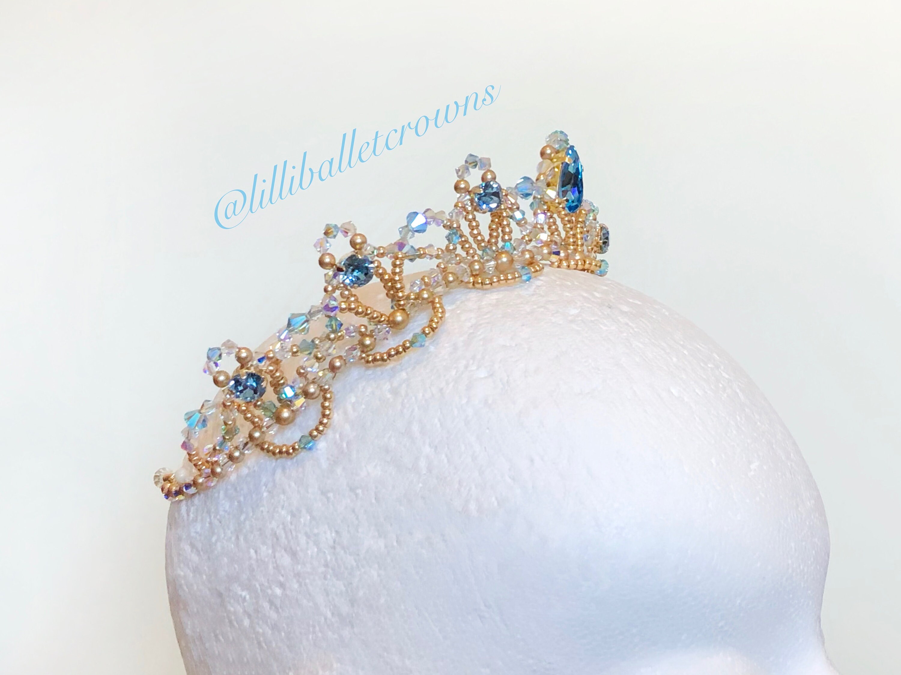BALLET TIARA Swarovski tiara BALLET Headpiece Blue bird | Etsy