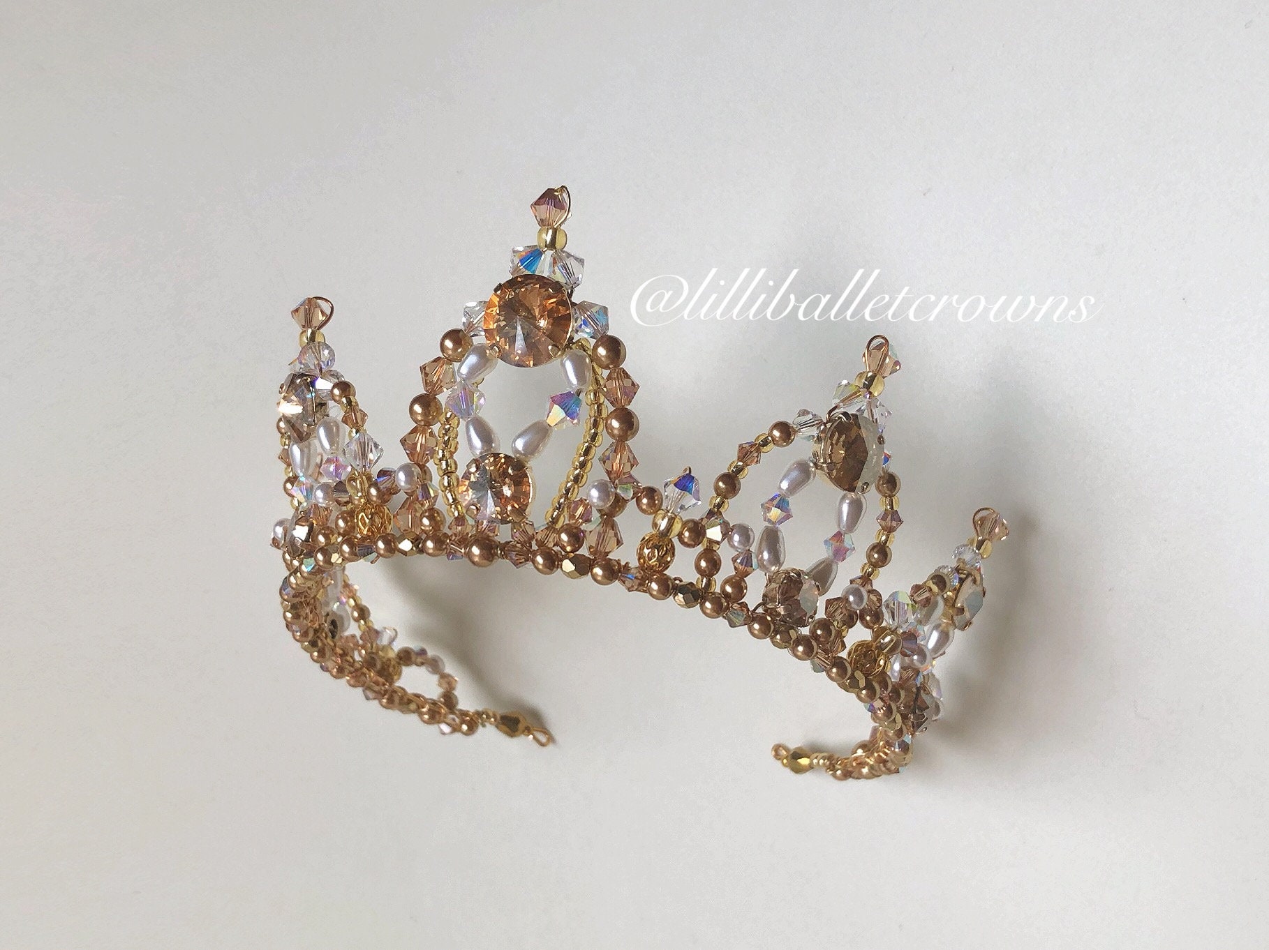 RAYMONDA BALLET Tiara Ballet Headpiece White and Gold Tiara - Etsy