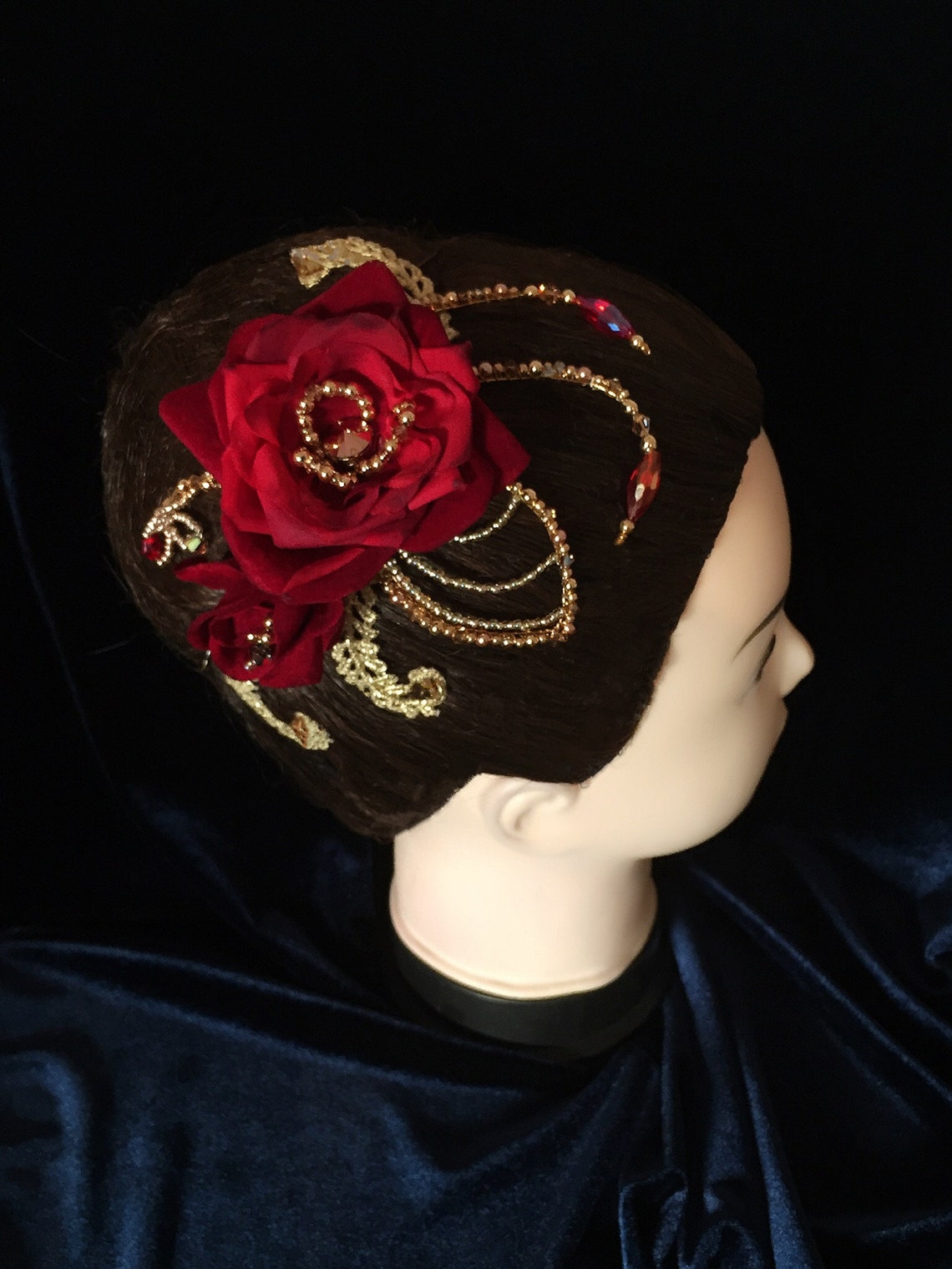Professional Ballet Red Roses Hairpiecered Roses Ballet | Etsy