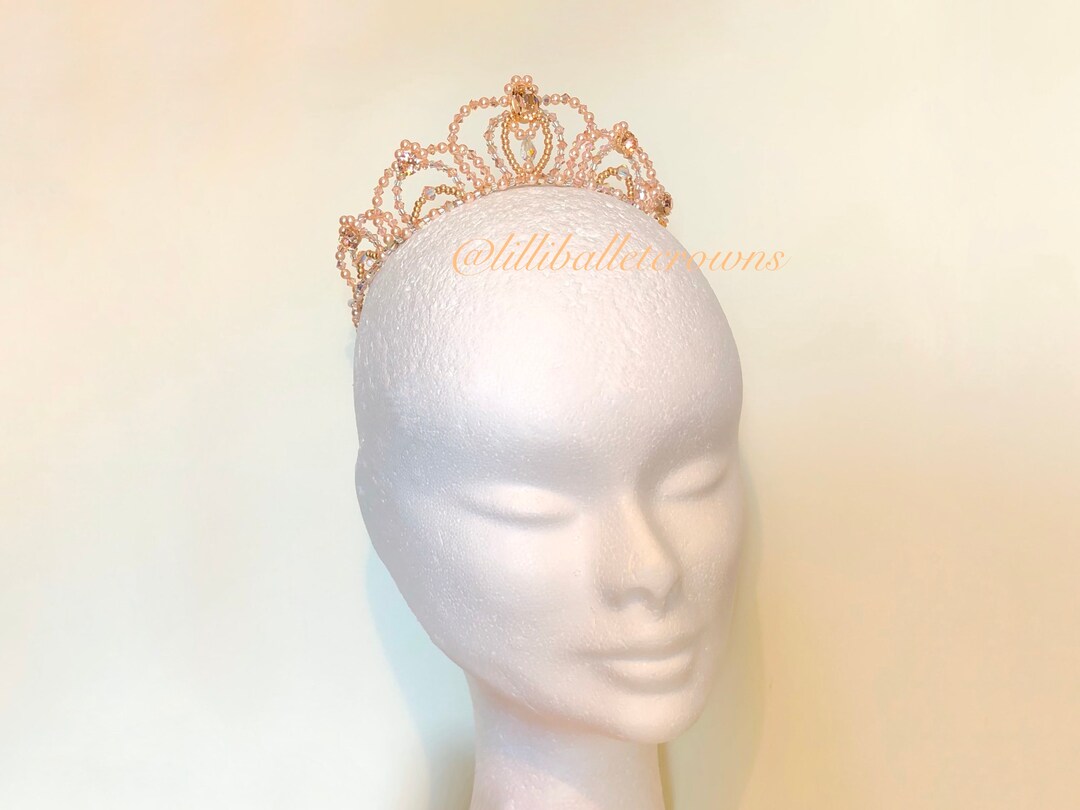 BALLET DIADEM, PEACH Professional Ballet Tiara, Fairy Tiara, Swarovski ...