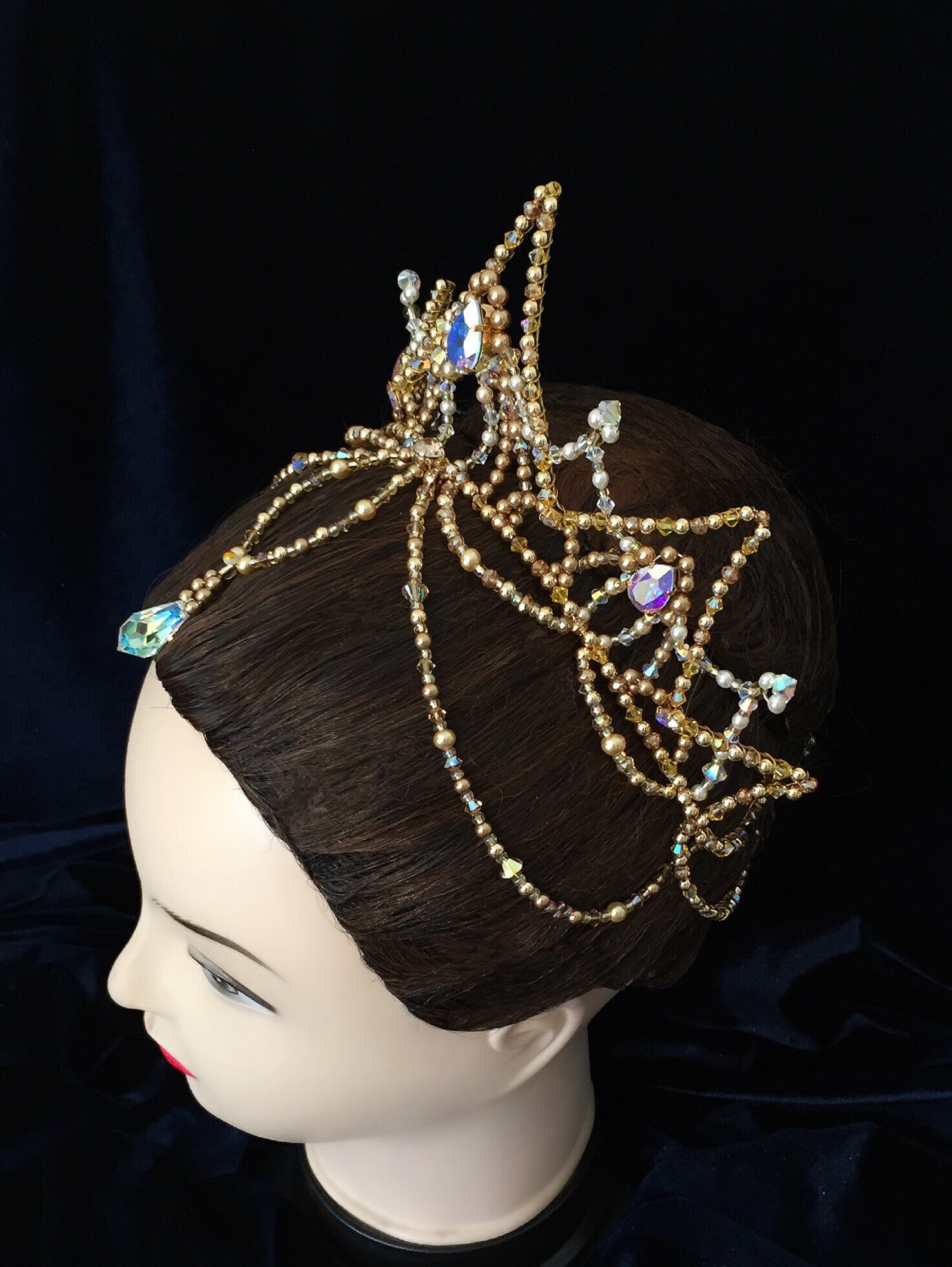 GAMZATTI TIARA BALLET Tiara Gold and Crystal Ballet | Etsy