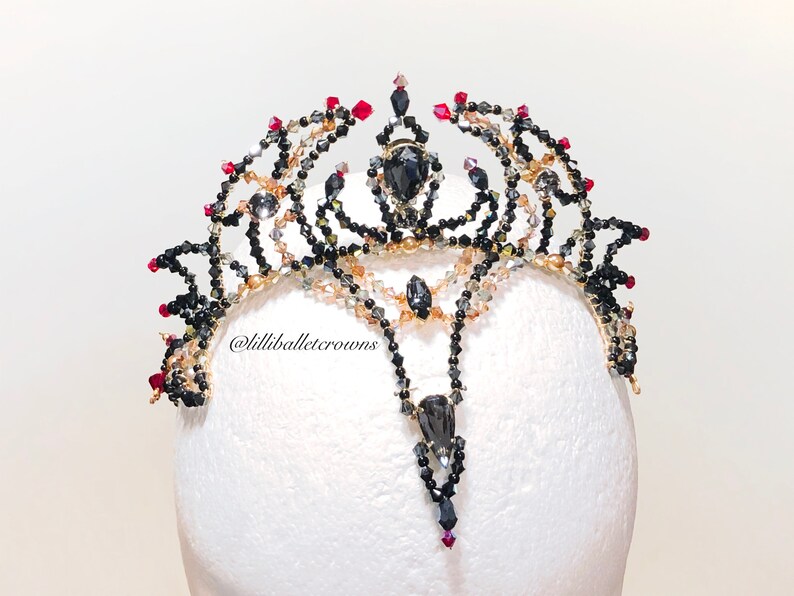 ODILE TIARA BLACK Swan Tiara Ballet Tiara Ballet | Etsy
