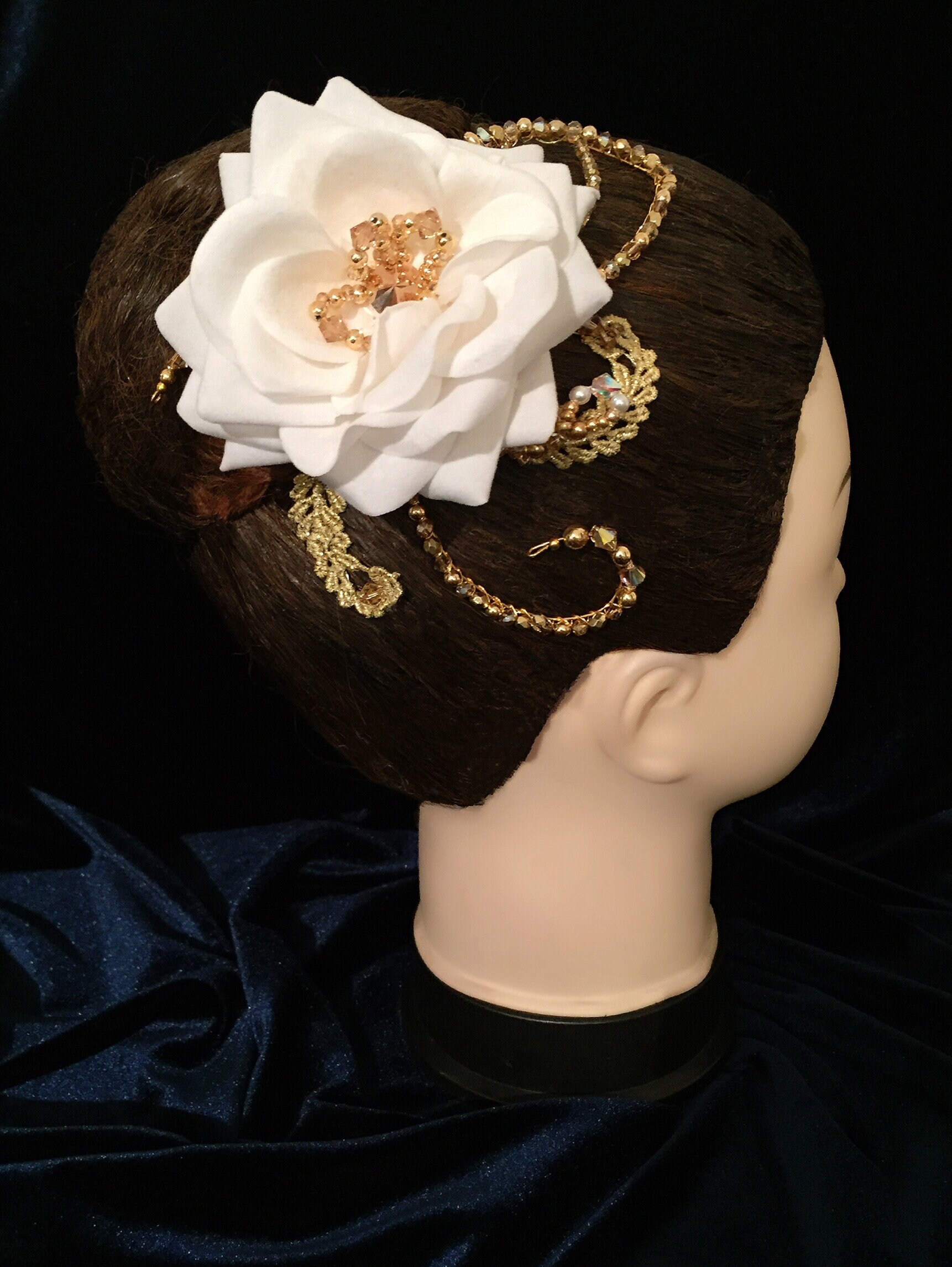 Laurencia Hairpiece Red Roses Roses Ballet Headpiece | Etsy
