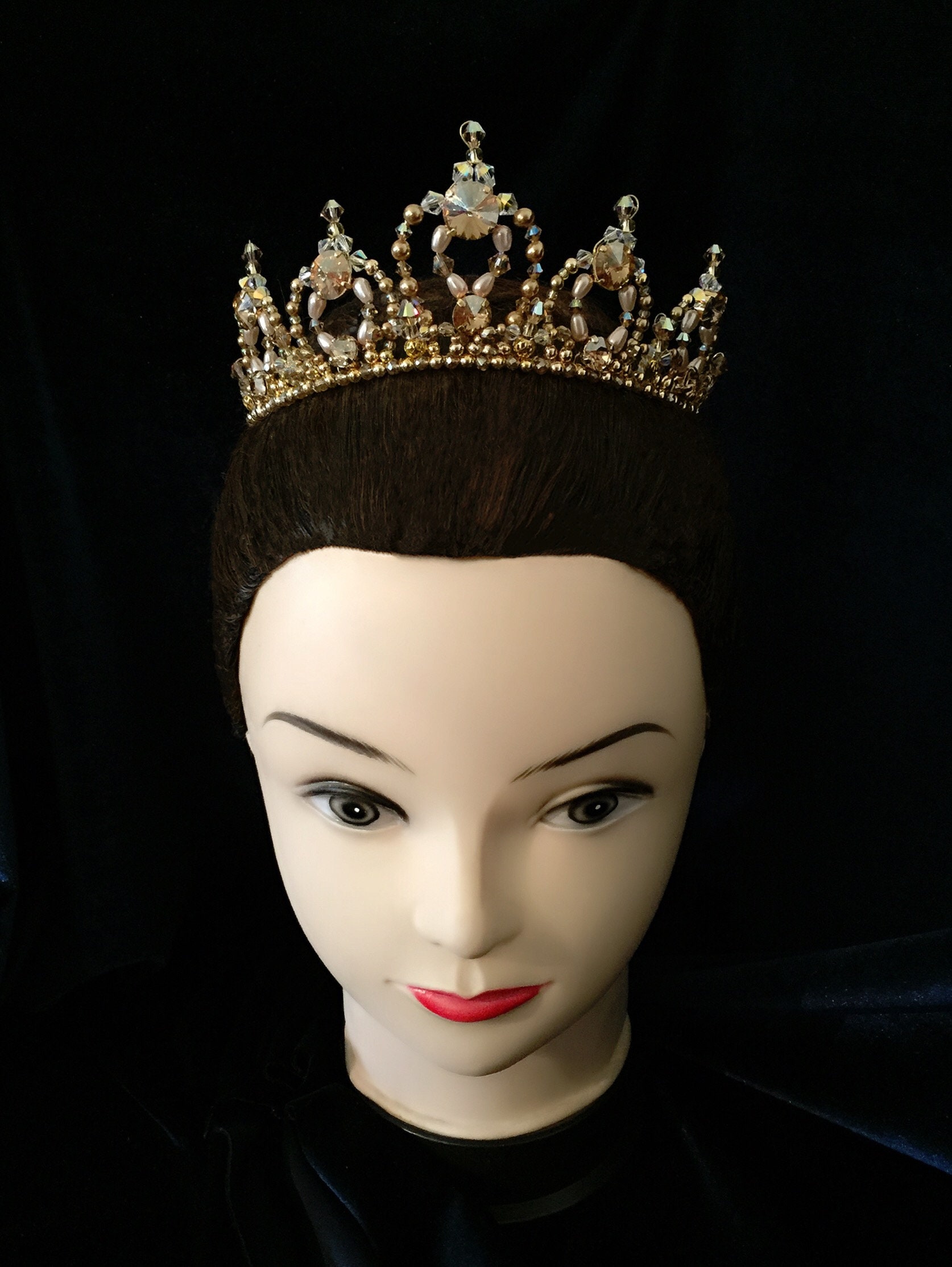 RAYMONDA BALLET Tiara Ballet Headpiece White and Gold Tiara | Etsy