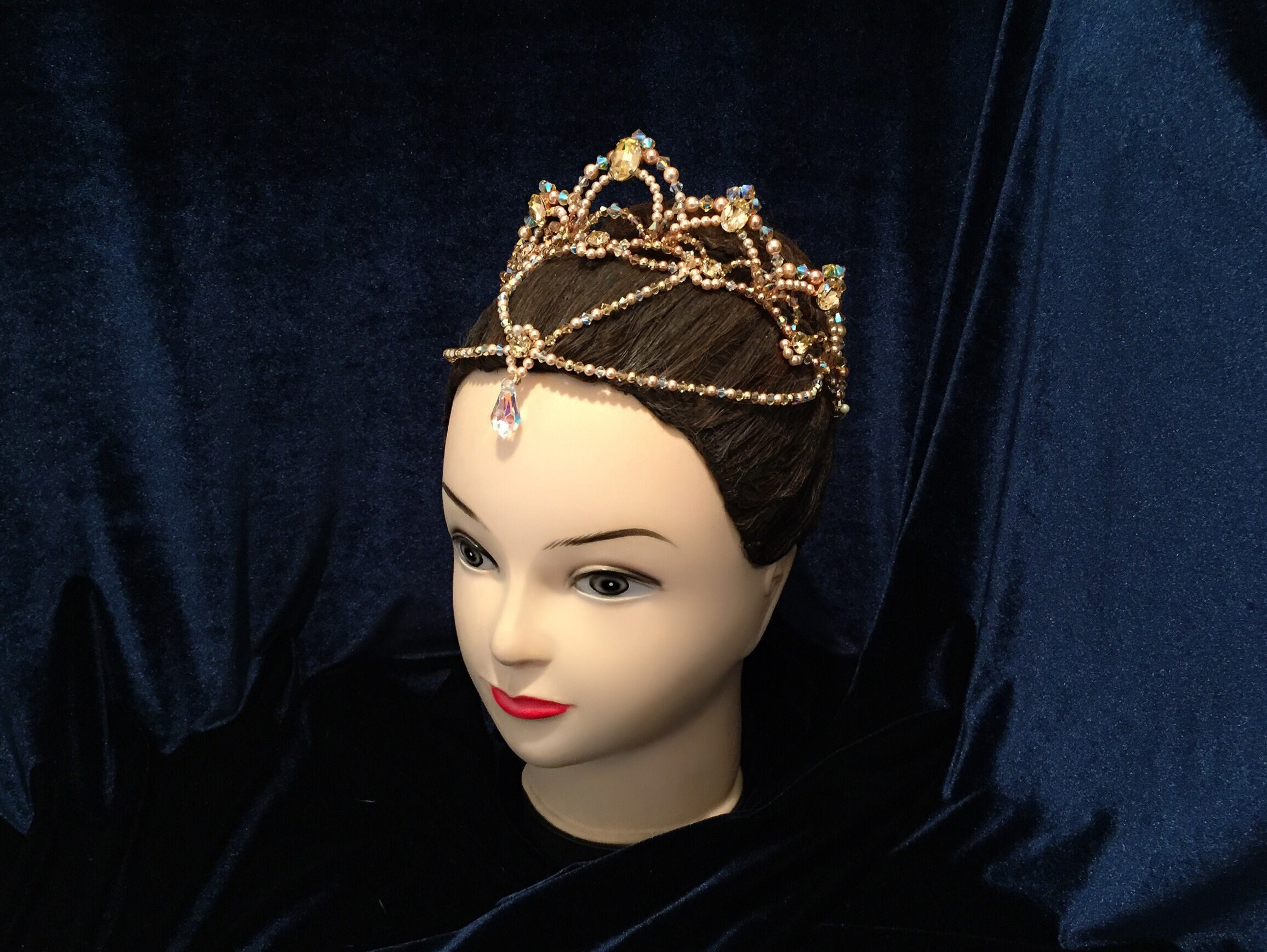 Peach Gold Ballet Tiara Ballet tiara Professional ballet | Etsy