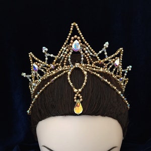 GAMZATTI TIARA BALLET Tiara Gold and Crystal Ballet - Etsy